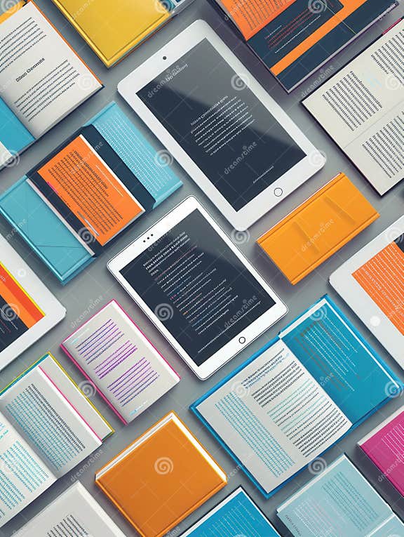 A Flat Lay of Multiple Tablets and E-readers Displaying Educational ...
