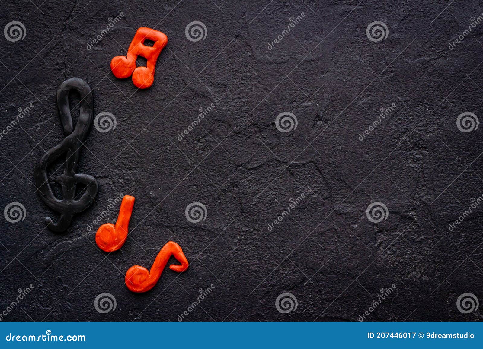 Flat Lay of Music Notes, Space for Text. Music Background Stock Image ...