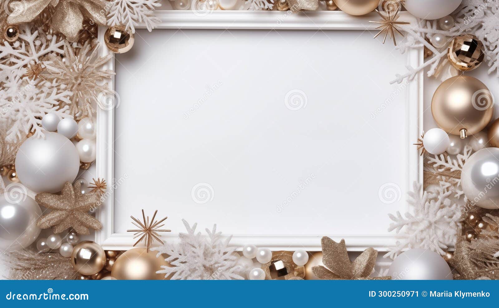 Flat Lay for the New Year, Decorative Frame. Christmas Light Background ...