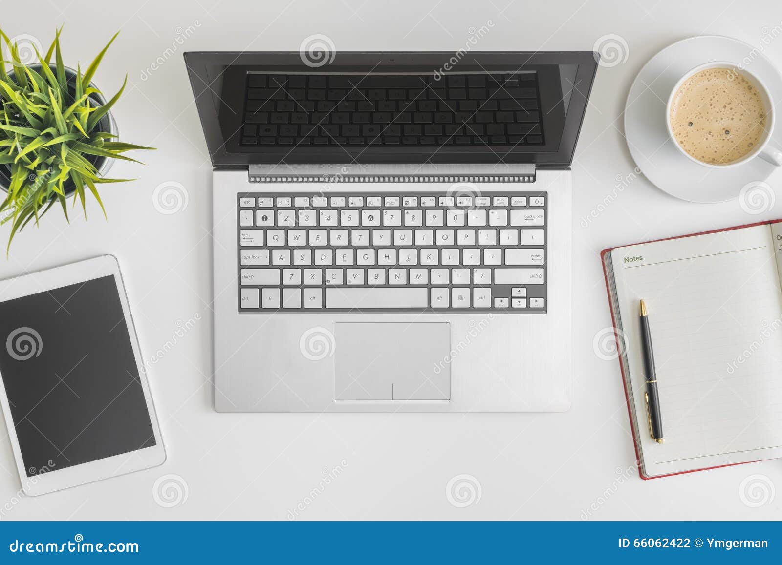 Flat Lay Photo of Office Desk Stock Photo - Image of tablet, office ...