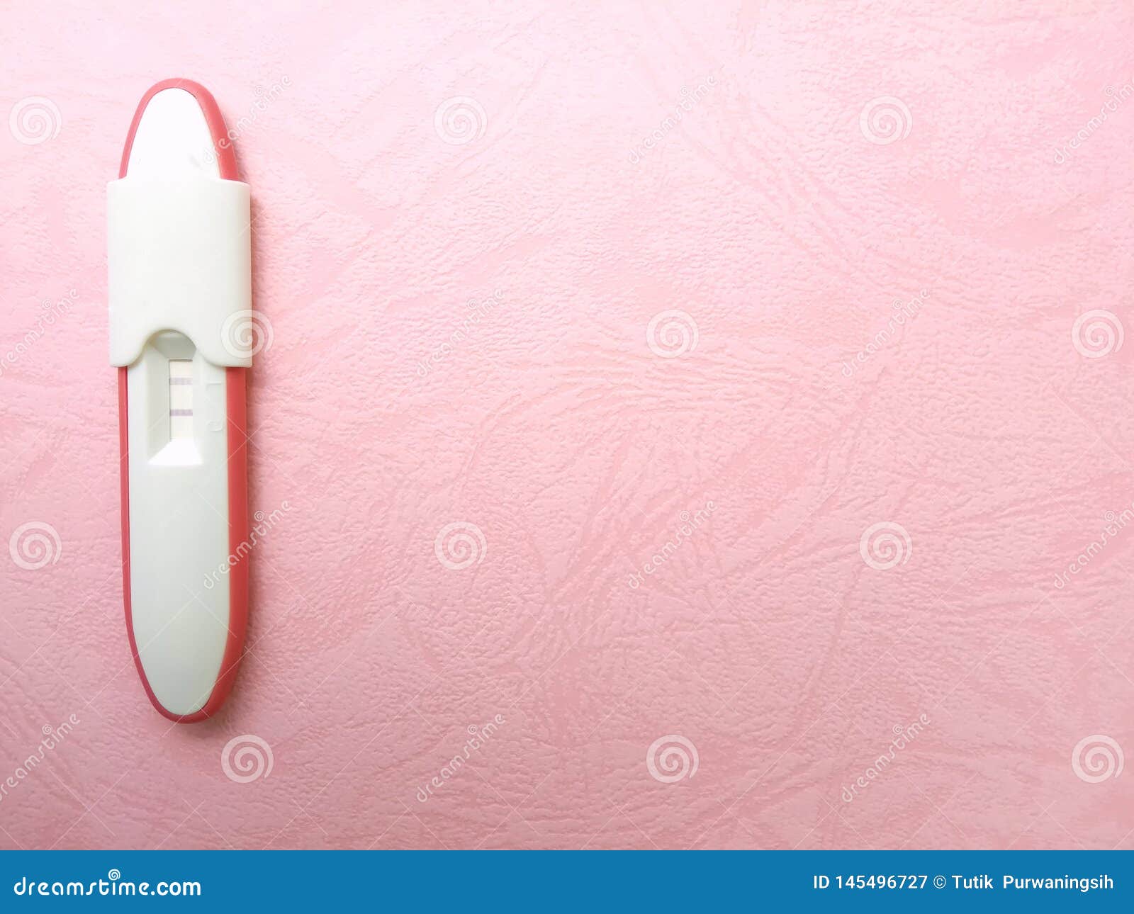 Simple Flat Lay Plastic Pregnancy Test Pack Positive Result At ...