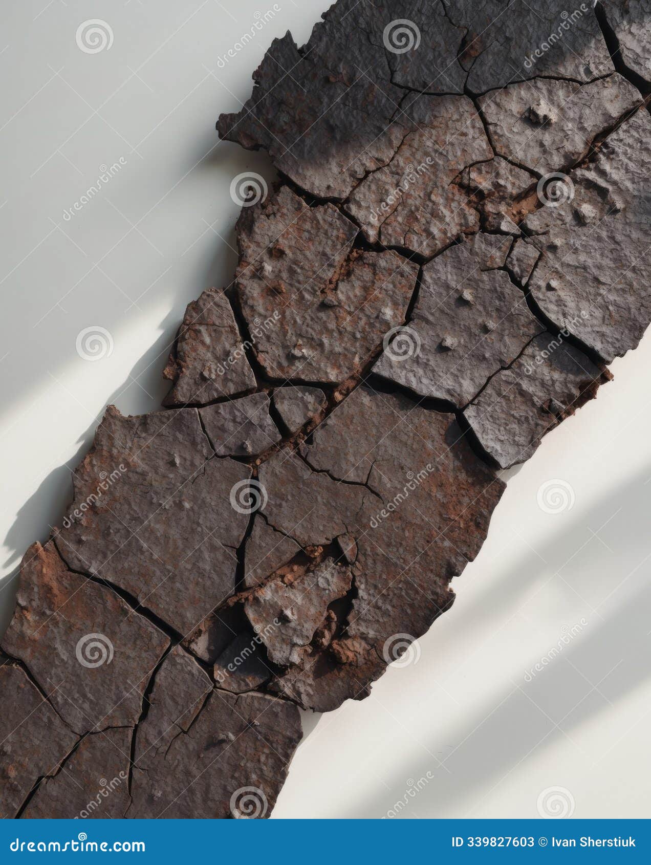 Flat Lay of a Rusted Iron Surface with Deep Cracks and Flaking. Stock ...