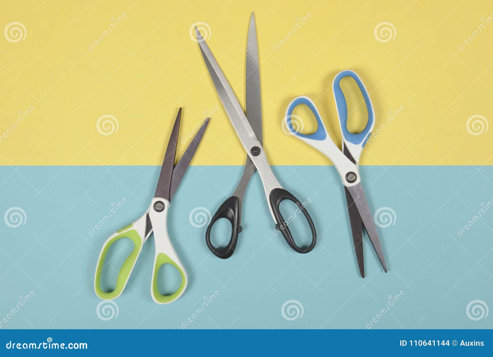 Flat Lay of Scissors on Two Tone Background, Sewing and Needlework ...