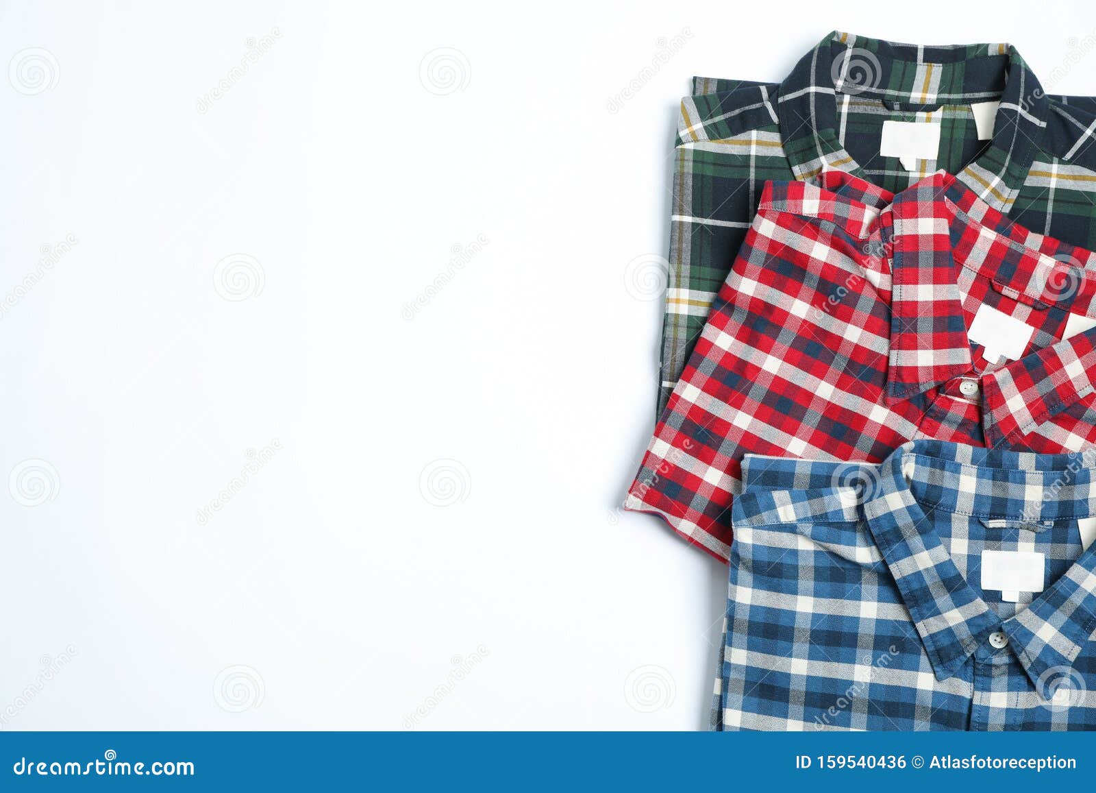 Flat Lay with Shirts on White Background Stock Photo - Image of ...