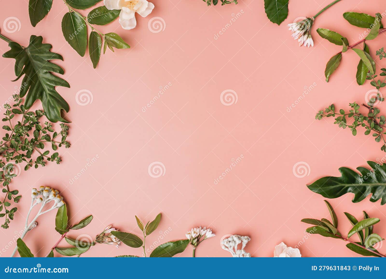 Flat Lay Spring, Flower, Leaf, and Nature Background Stock Image ...