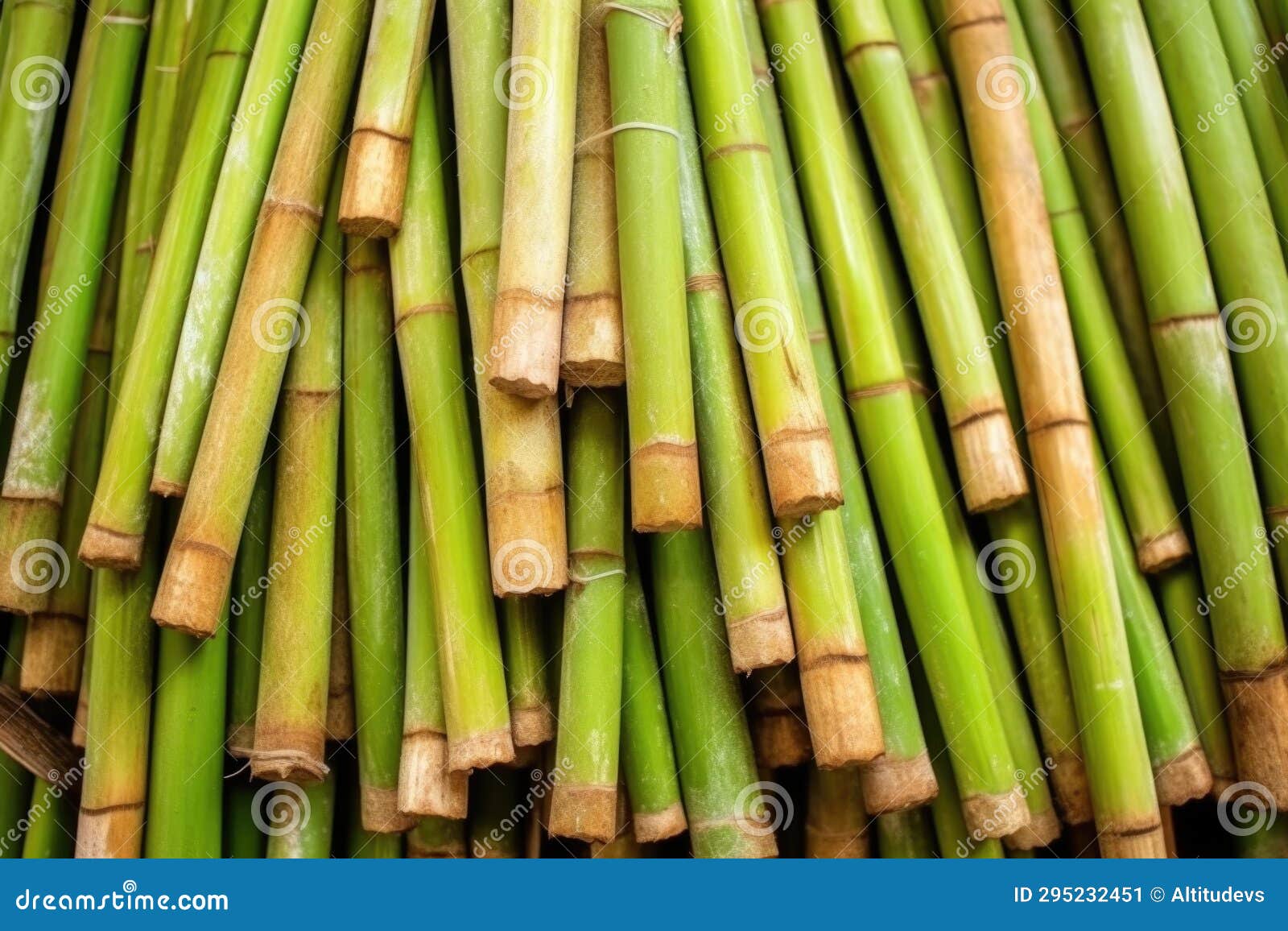 Flat Lay of Sugarcane Stalks before Getting Processed Stock Image ...