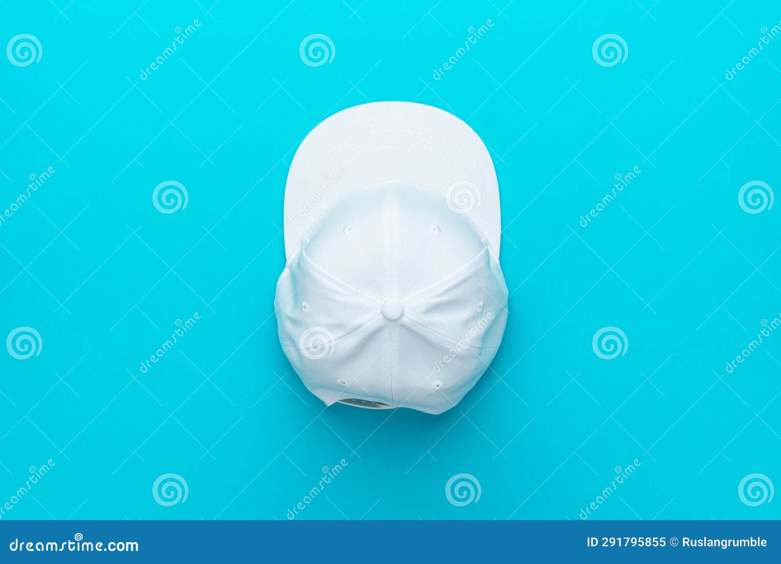 Flat Lay Top-down Composition of White Snapback Cap Stock Image - Image ...
