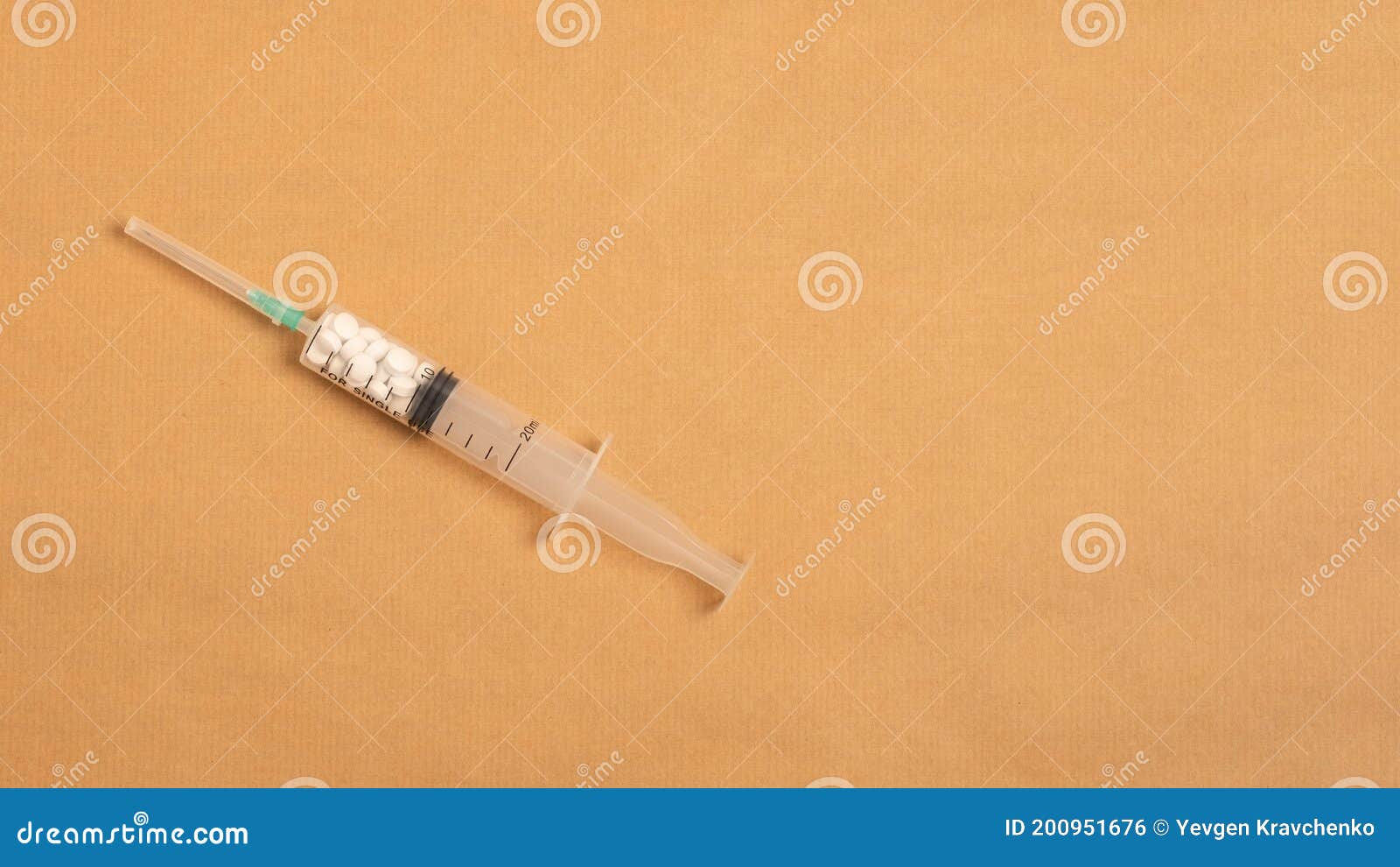 Syringe with Medicine. Studio Image Syringe with Pills, Medicine. Flat ...