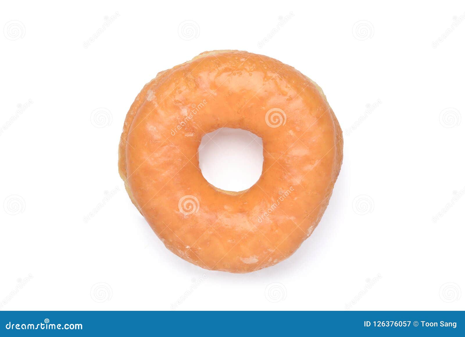 Flat Lay Top View of Donut Isolated on White Stock Image - Image of ...