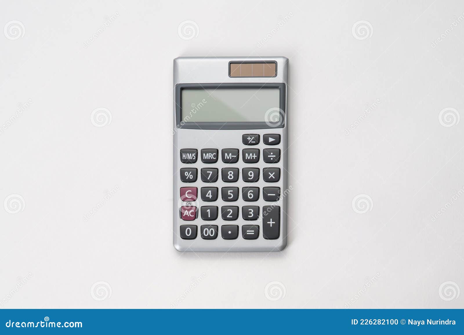 Flat Lay Topview of Grey Calculator Isolated Stock Photo - Image of ...