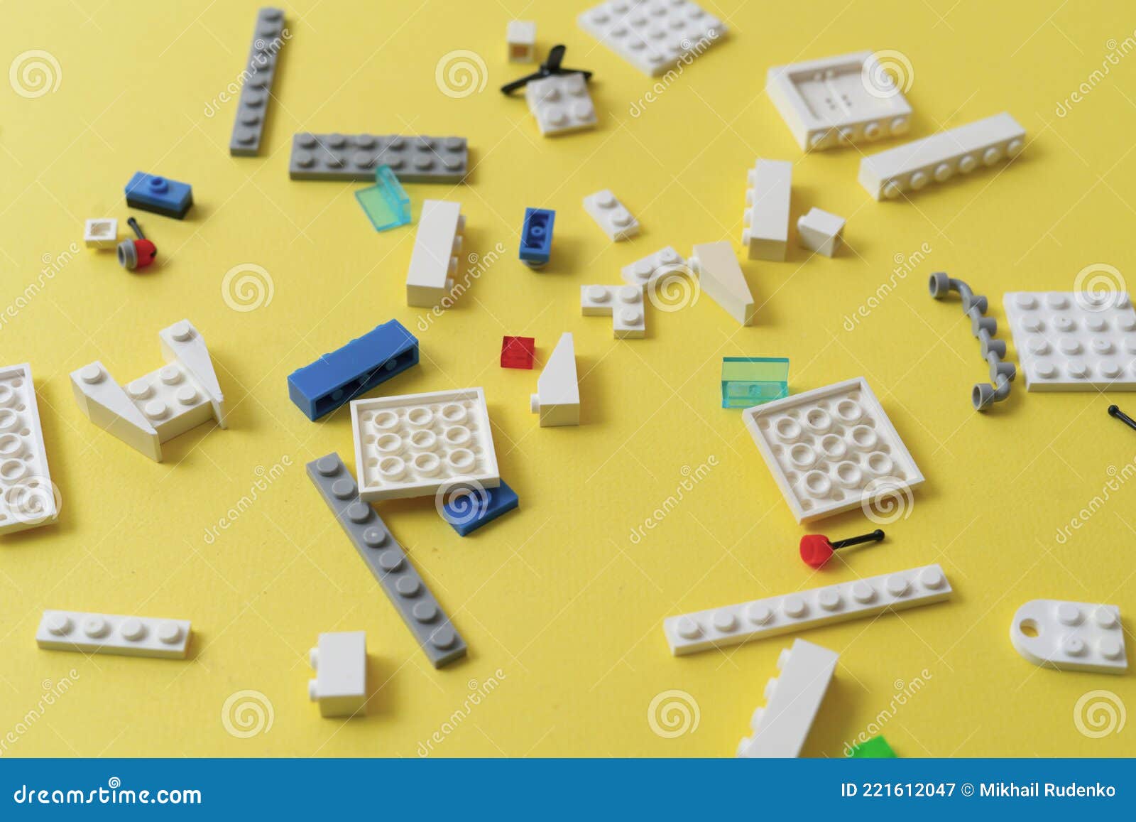 A Flat Lay Toy Bricks and Blocks of Constructor, Learning and ...