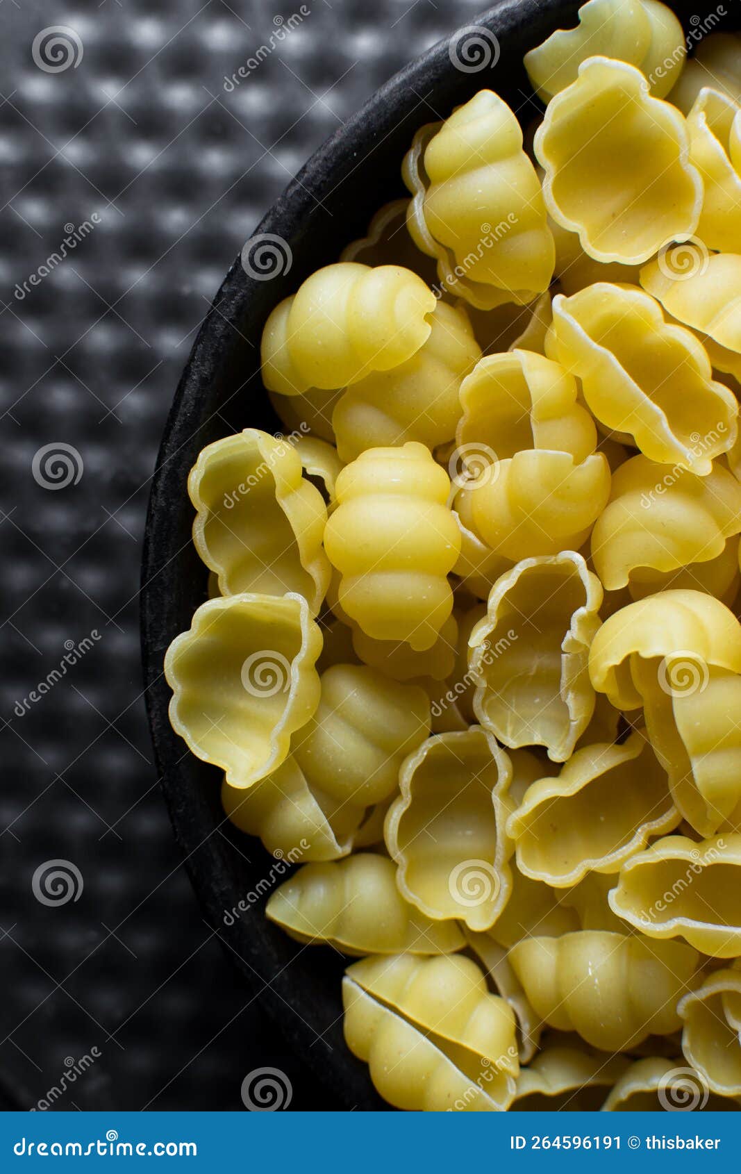 Flat Lay of Uncooked Gnocchetti Pasta Shells Stock Image - Image of ...