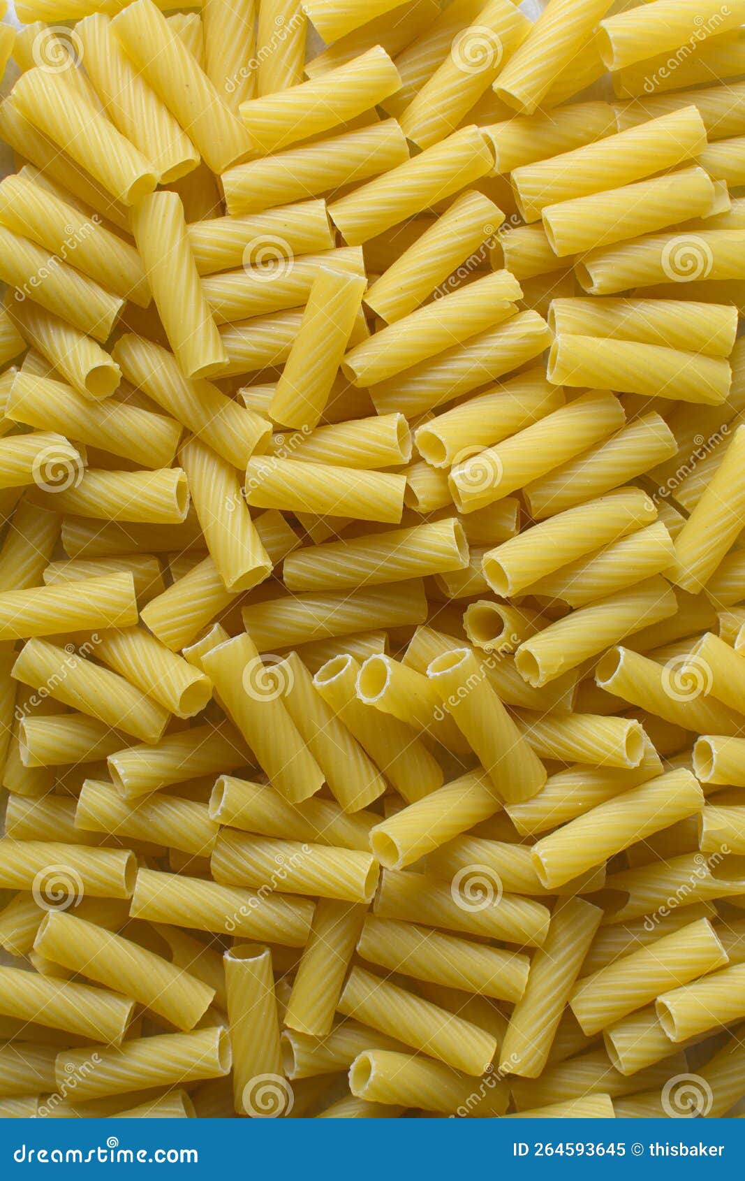 Flat Lay of Uncooked Tortiglioni Pasta Shells Stock Image - Image of ...