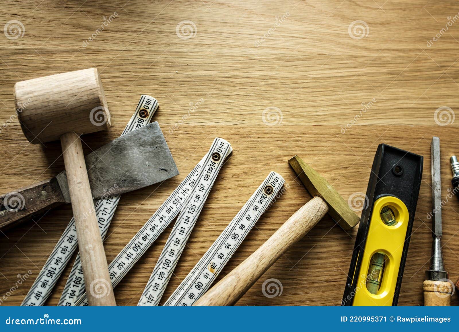 Flat Lay of Various Technician Tools Isolated Stock Image - Image of ...