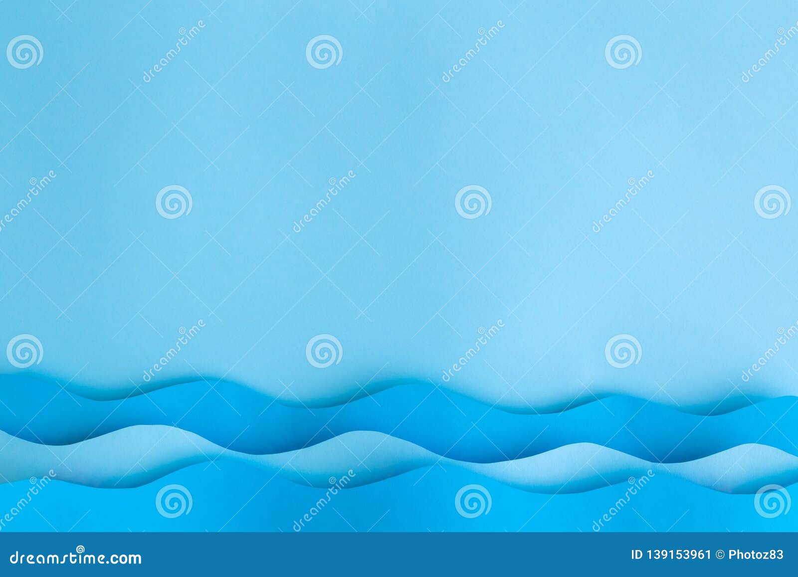Flat Lay of Waves Made of Paper Abstract Stock Image - Image of ...