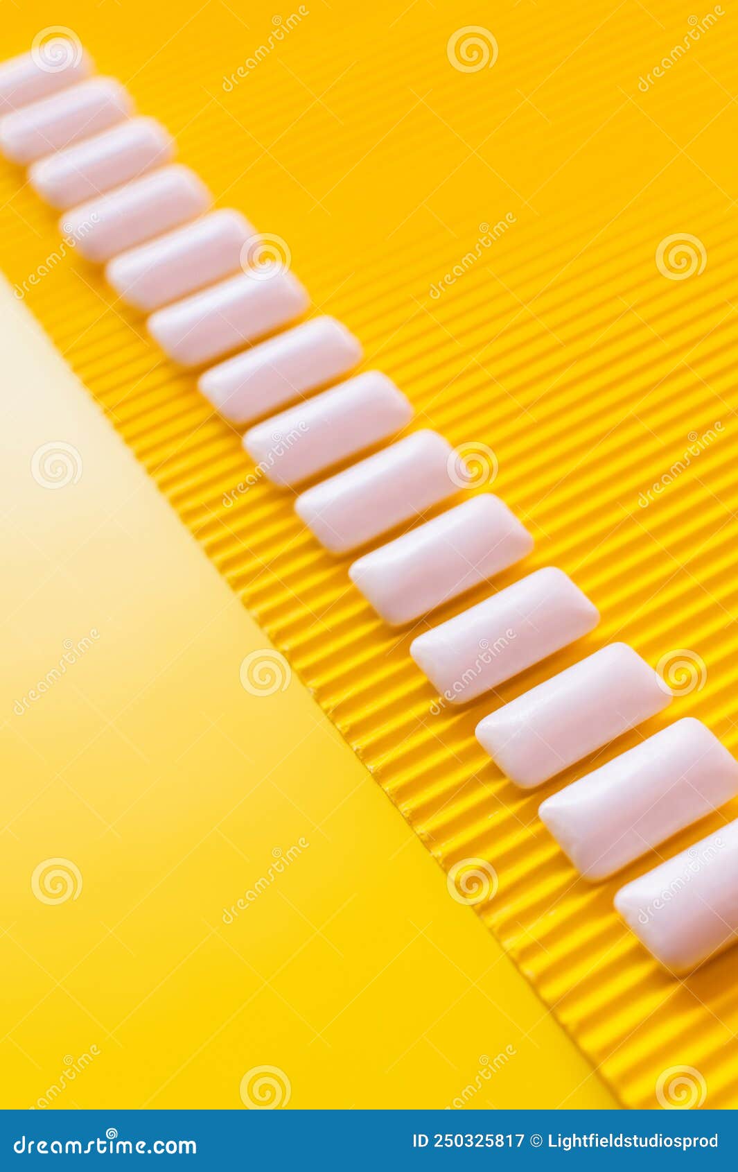 Flat Lay from White Chewing Gums Stock Image - Image of mint, blur ...