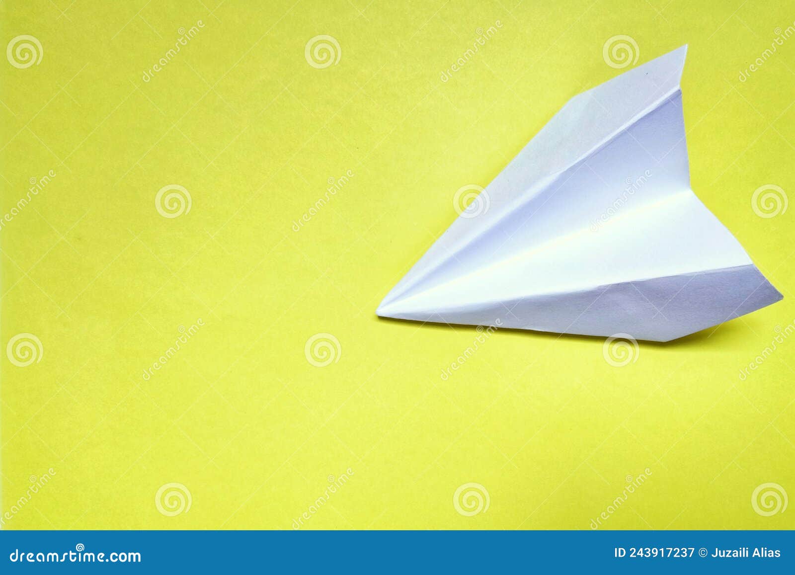 Flat Lay of White Paper Plane Stock Image - Image of concept, aircraft ...