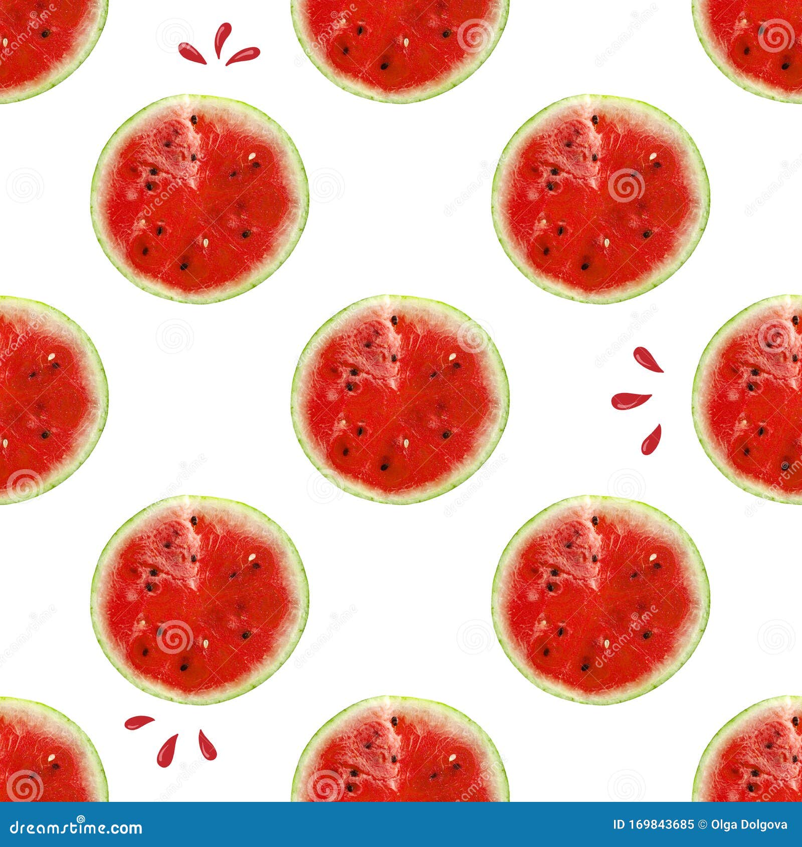 Flat Layout of Watermelon Slices. Stock Image - Image of piece, dessert ...