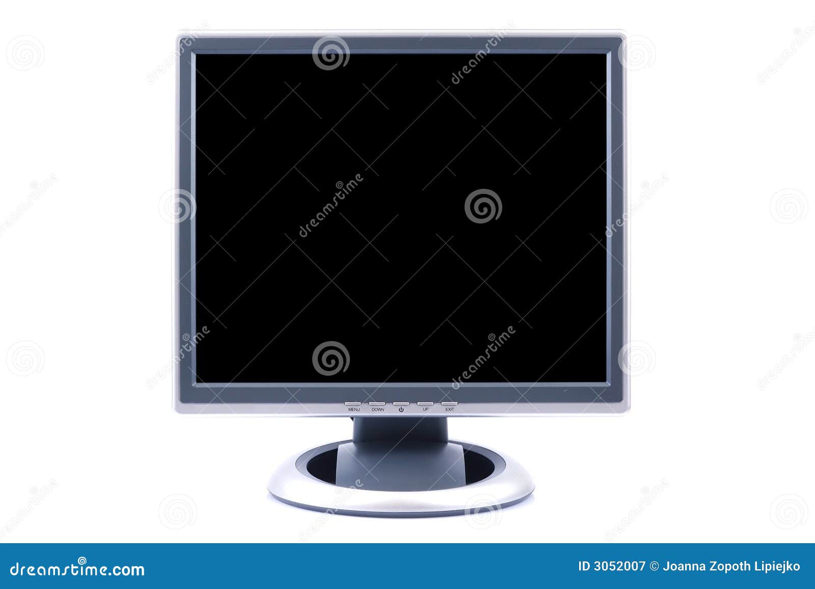 Flat LCD TV stock image. Image of equipment, modern, isolated - 3052007