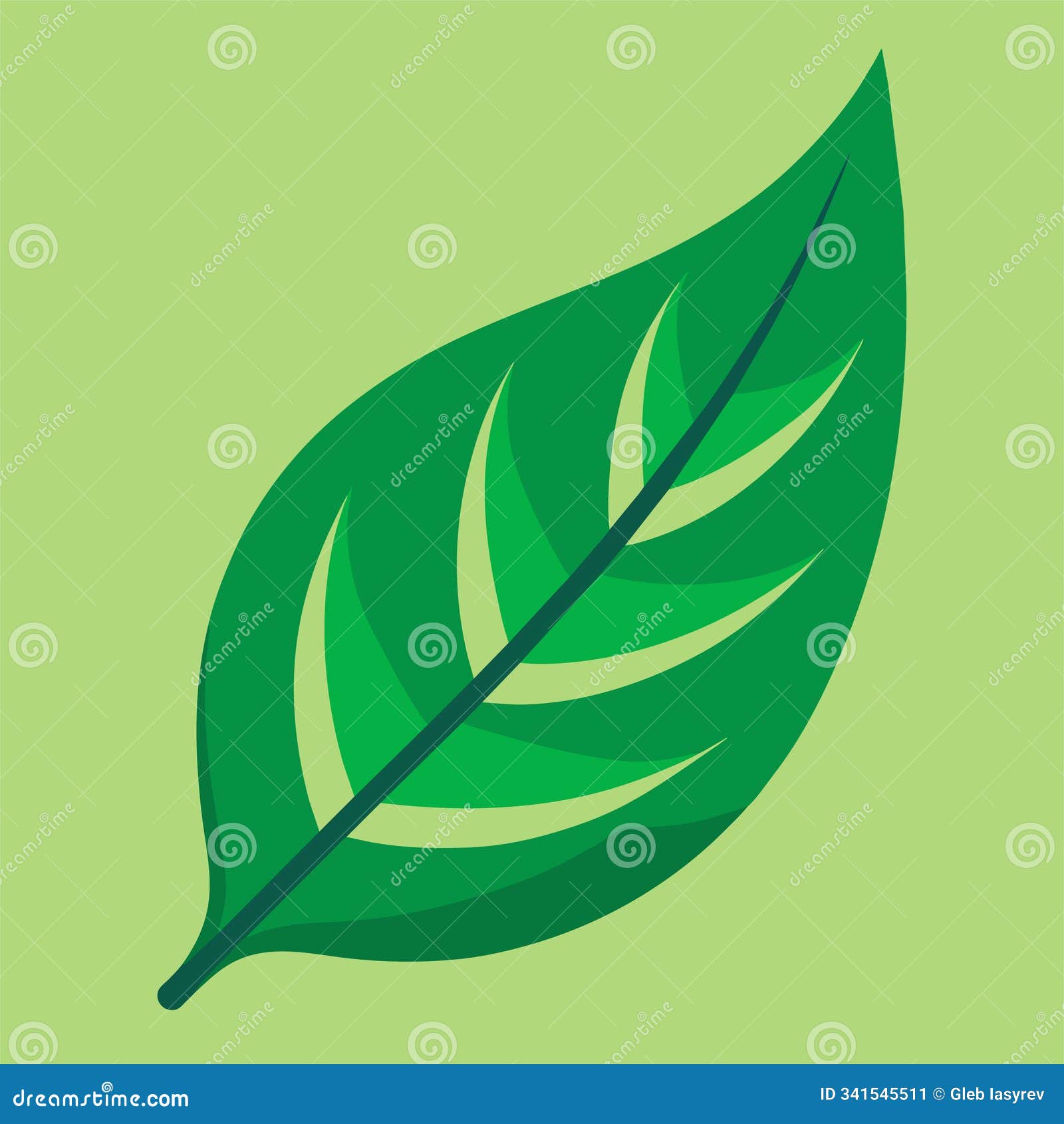 Flat Leave Icon. Vector Illustration Cute Cartoon Image Clipart Stock ...