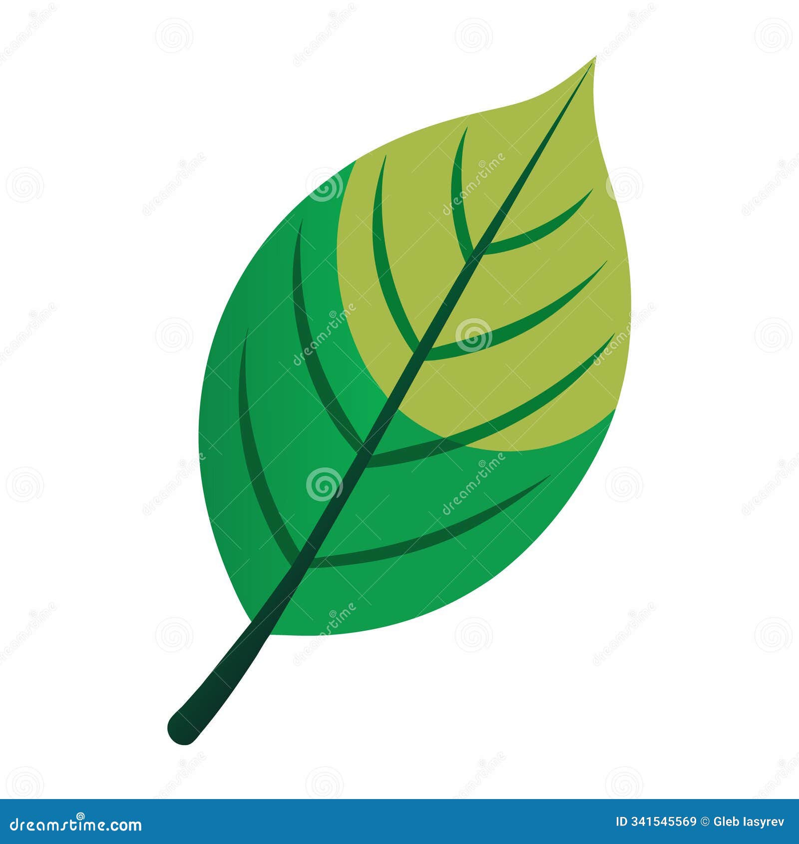 Flat Leave Icon. Vector Illustration Cute Cartoon Image Clipart Stock ...