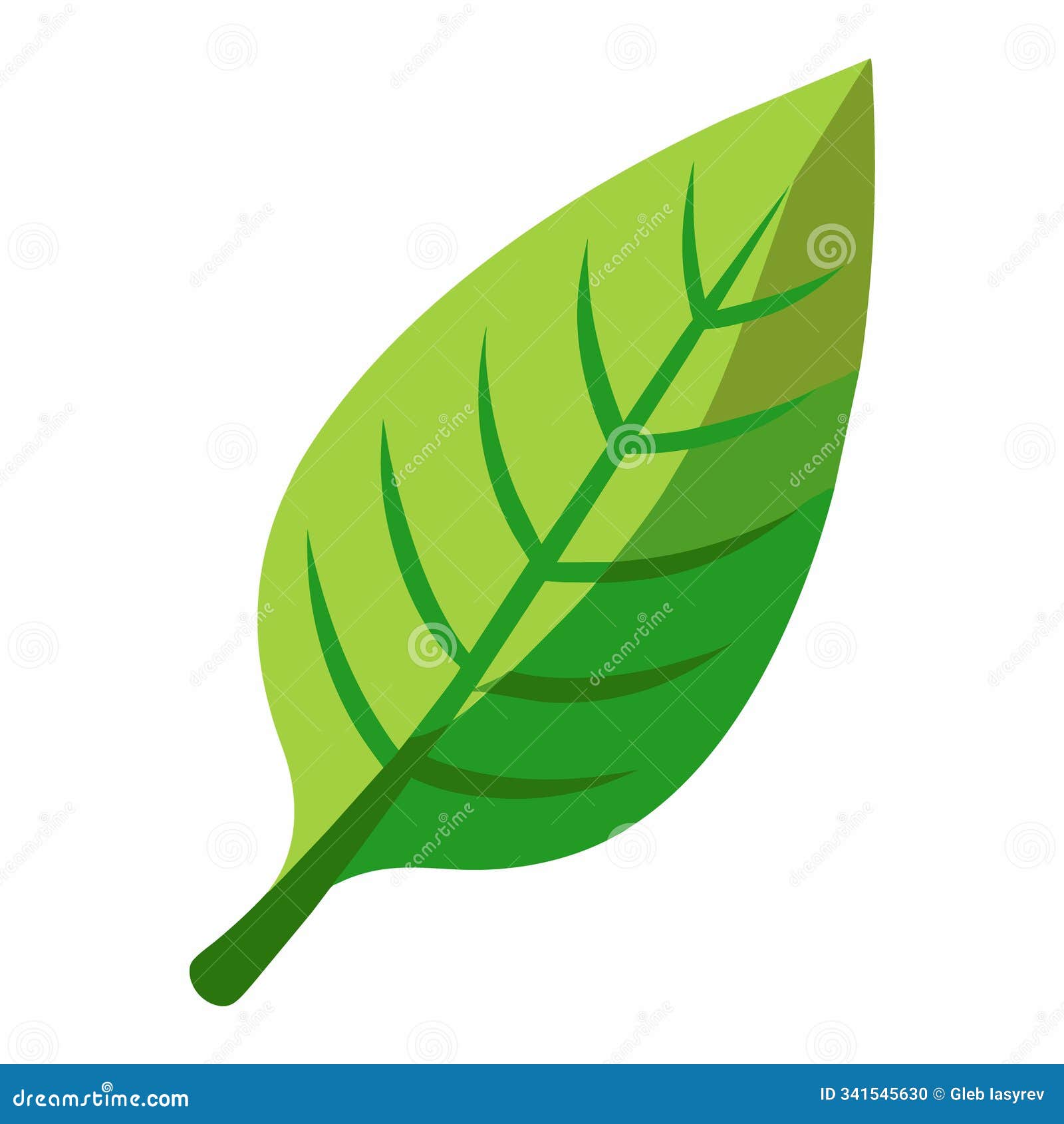 Flat Leave Icon. Vector Illustration Cute Cartoon Image Clipart Stock ...