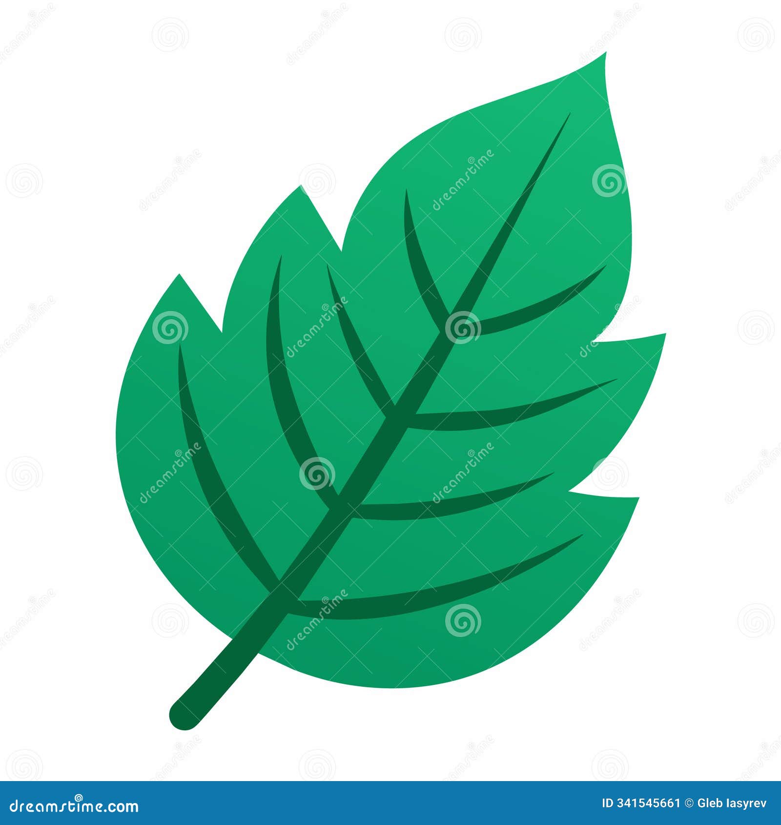 Flat Leave Icon. Vector Illustration Cute Cartoon Image Clipart Stock ...