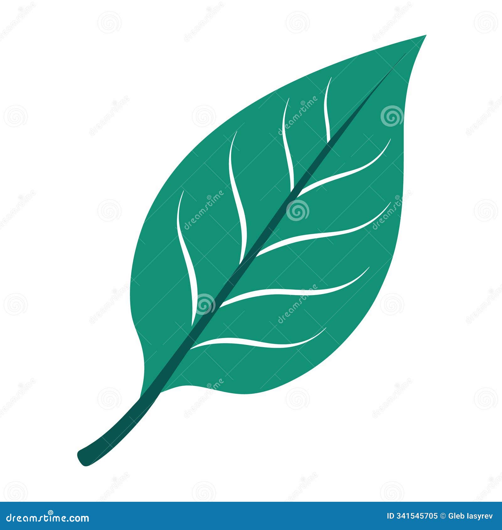 Flat Leave Icon. Vector Illustration Cute Cartoon Image Clipart Stock ...