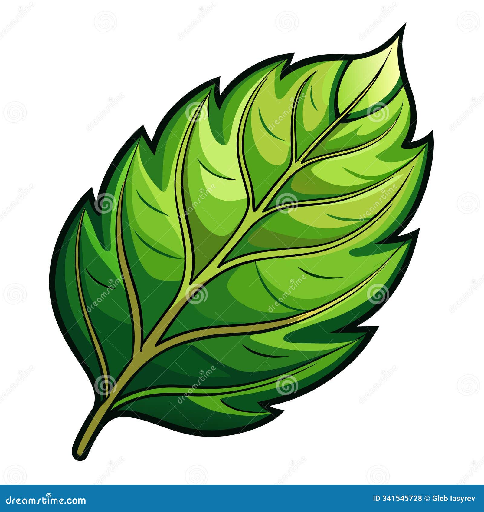 Flat Leave Icon. Vector Illustration Cute Cartoon Image Clipart Stock ...