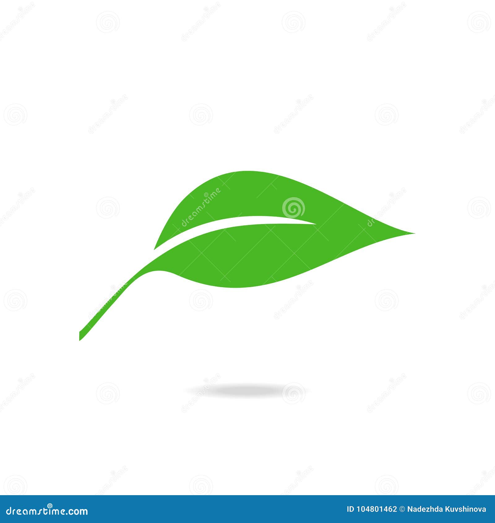 Flat leave icon. stock vector. Illustration of concept - 104801462