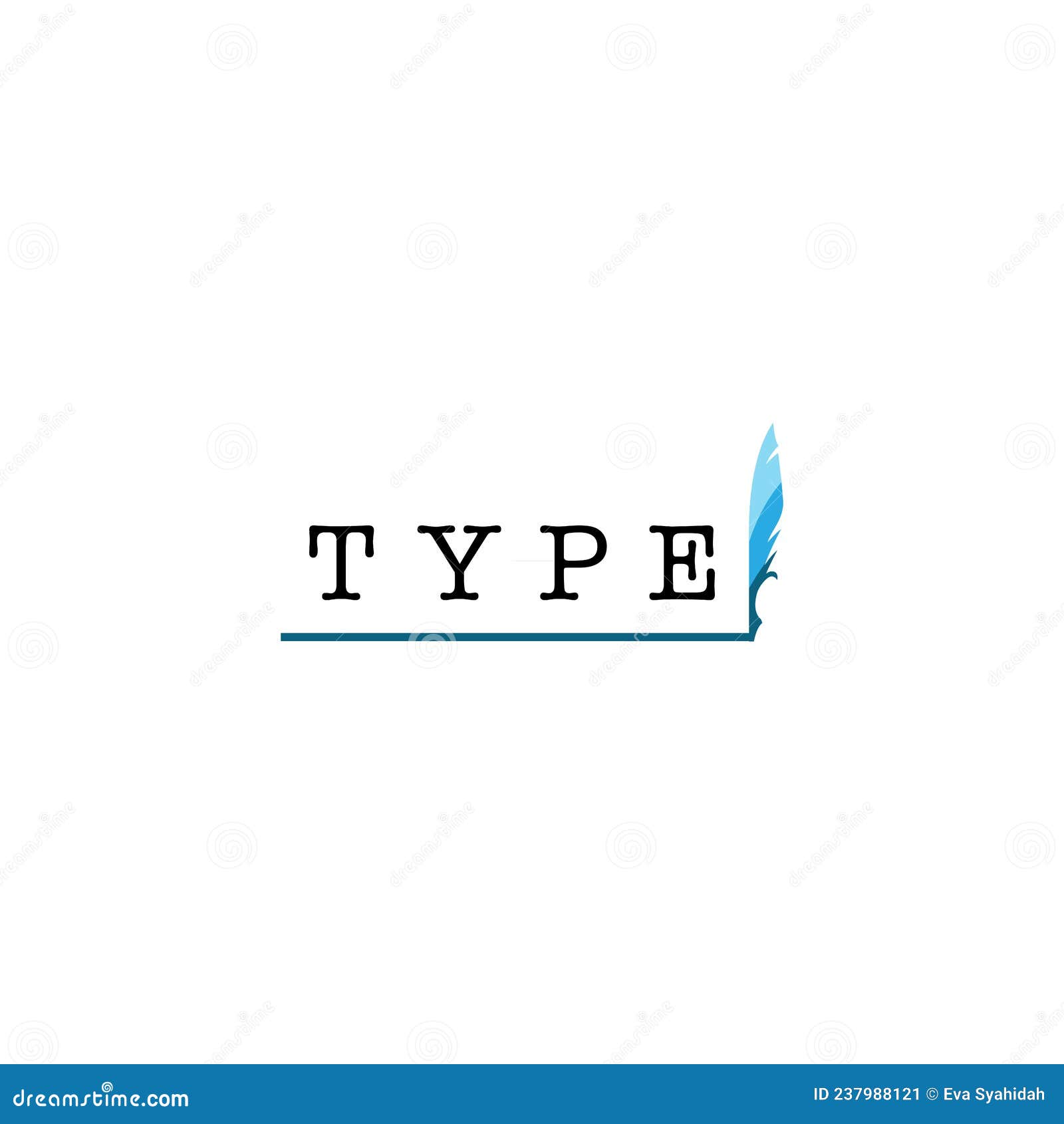 Flat Letter Mark Design TYPE Fur Write Logo Design Stock Vector ...