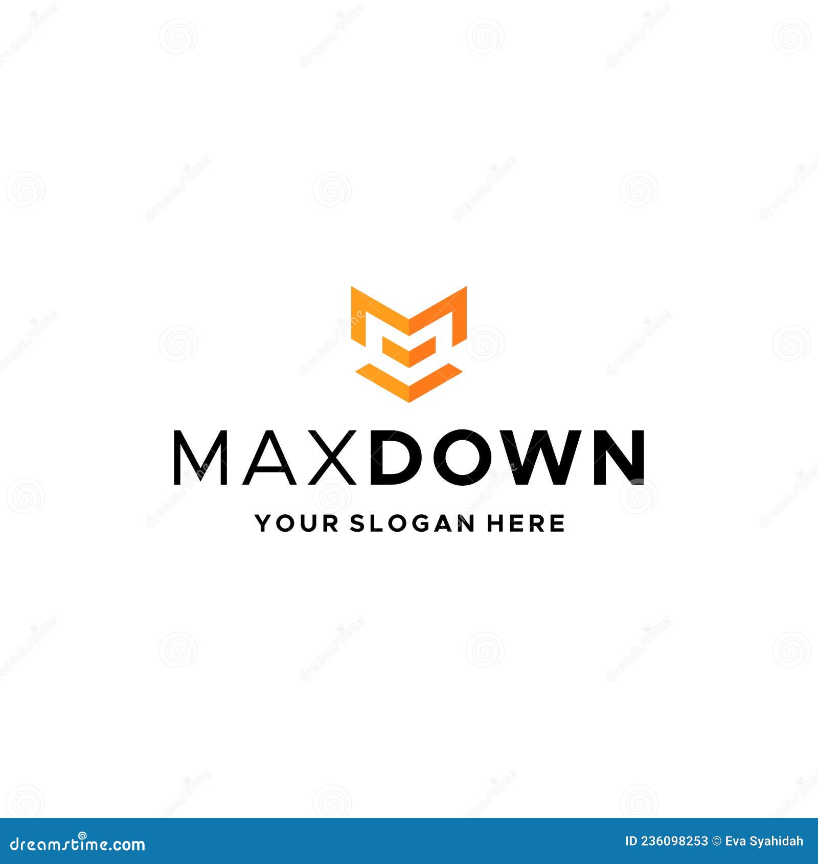 Flat Lettermark Initial D Lane Plane Logo Design Cartoon Vector ...