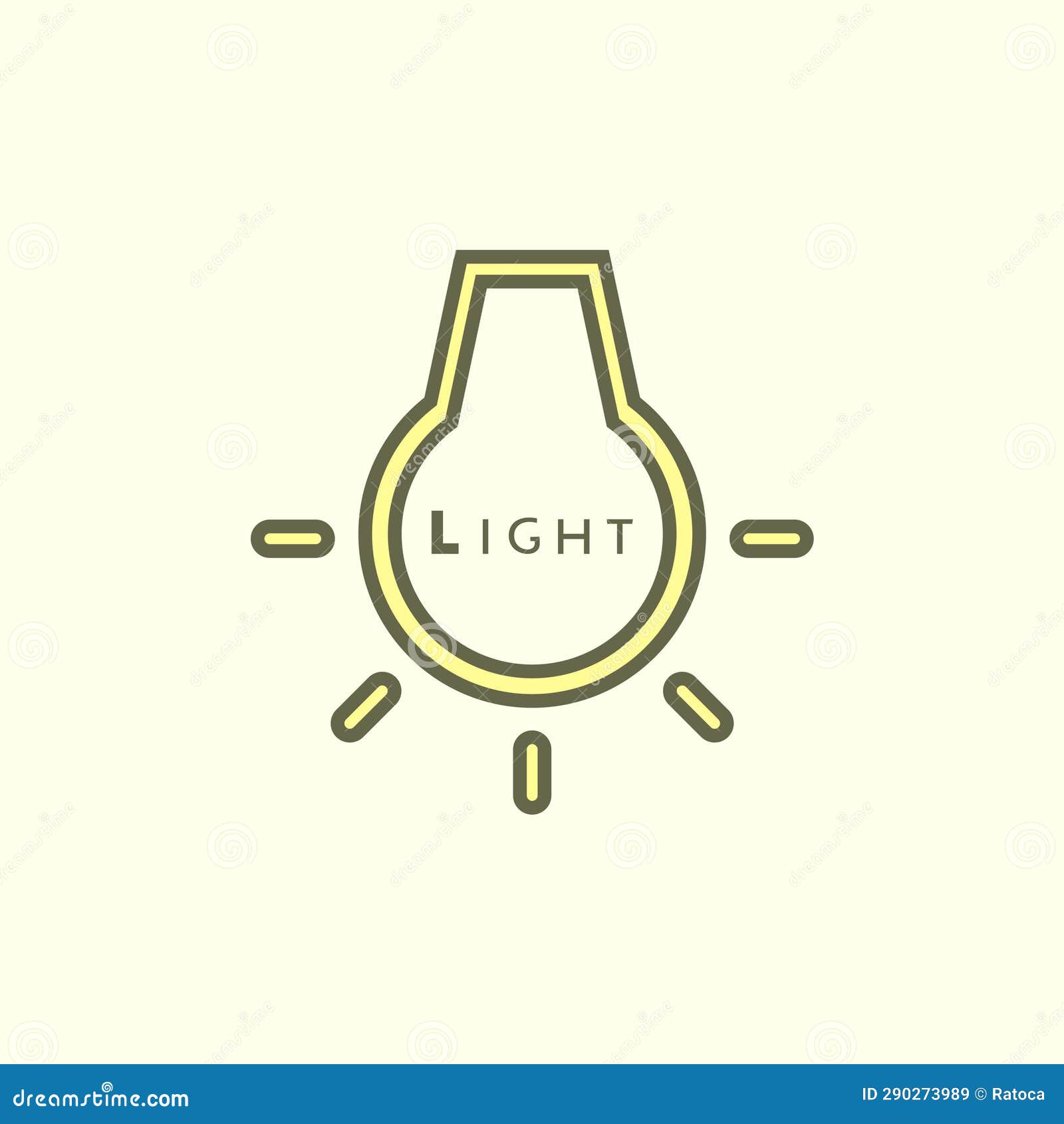 Flat light bulb icon stock illustration. Illustration of electricity ...