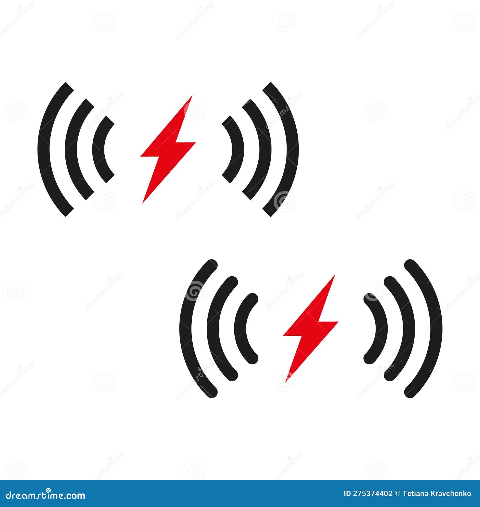 Flat Lightning Wi Fi for Web Design. Internet Communication. Computer ...