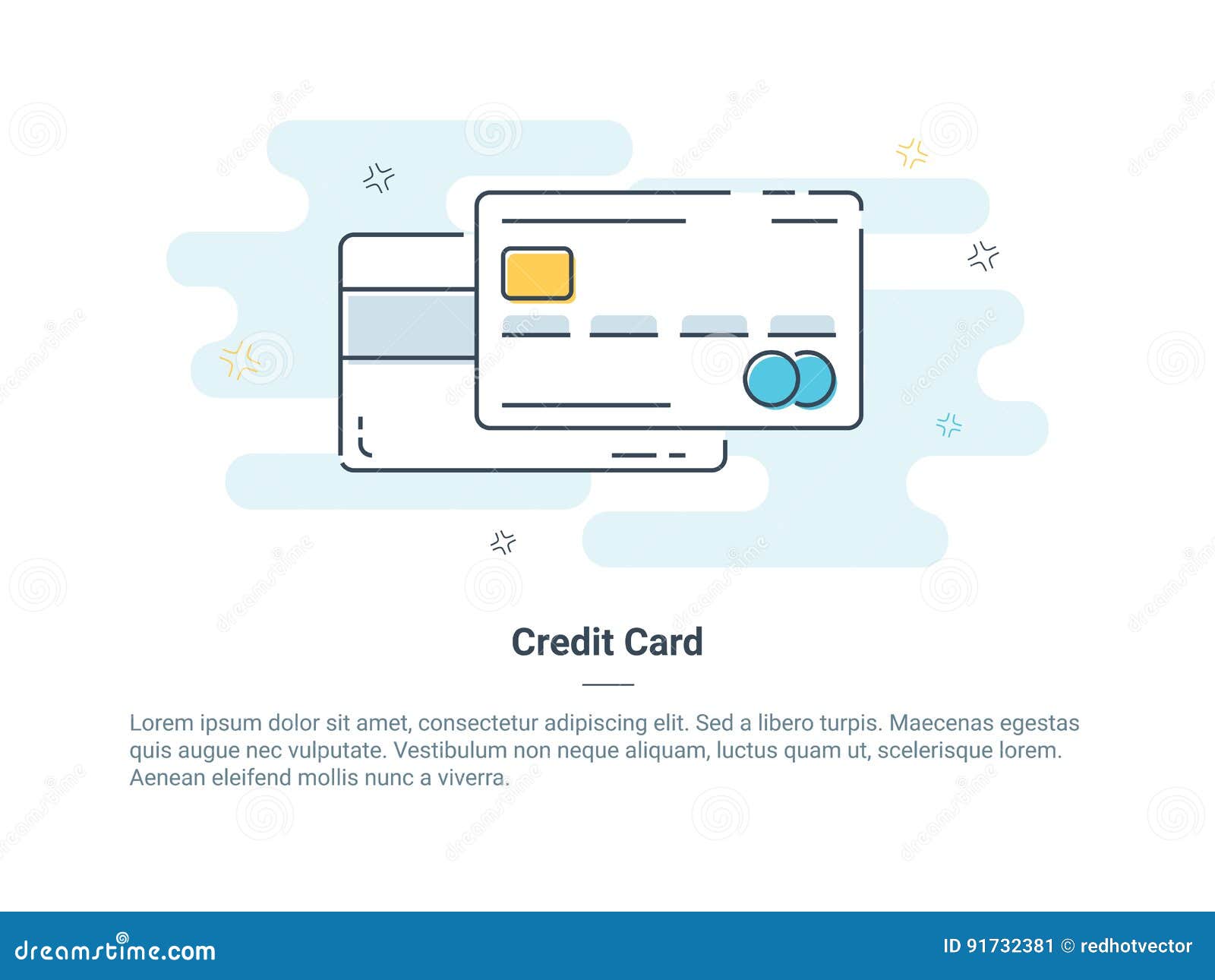Credit Or Debit Card Design Template Vector Illustration ...