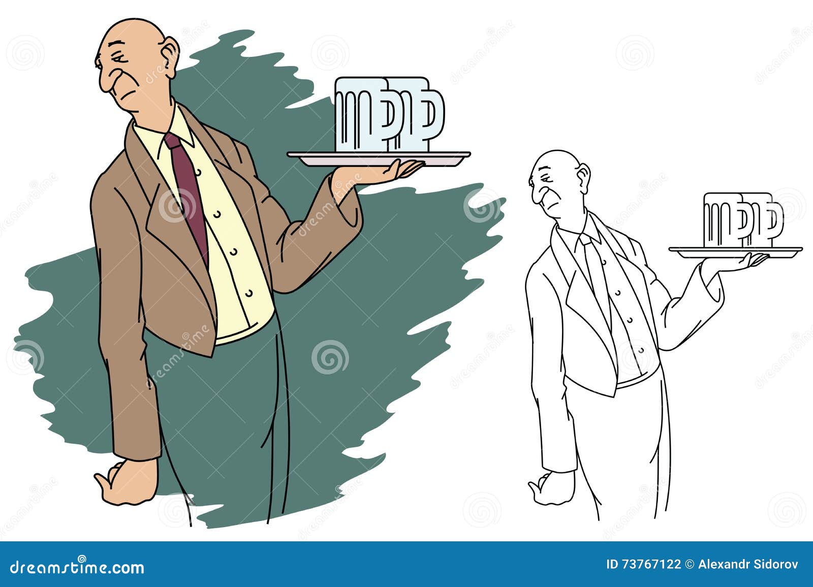 Squeamish Male Character Disappointed With Bad Service In Restaurant ...