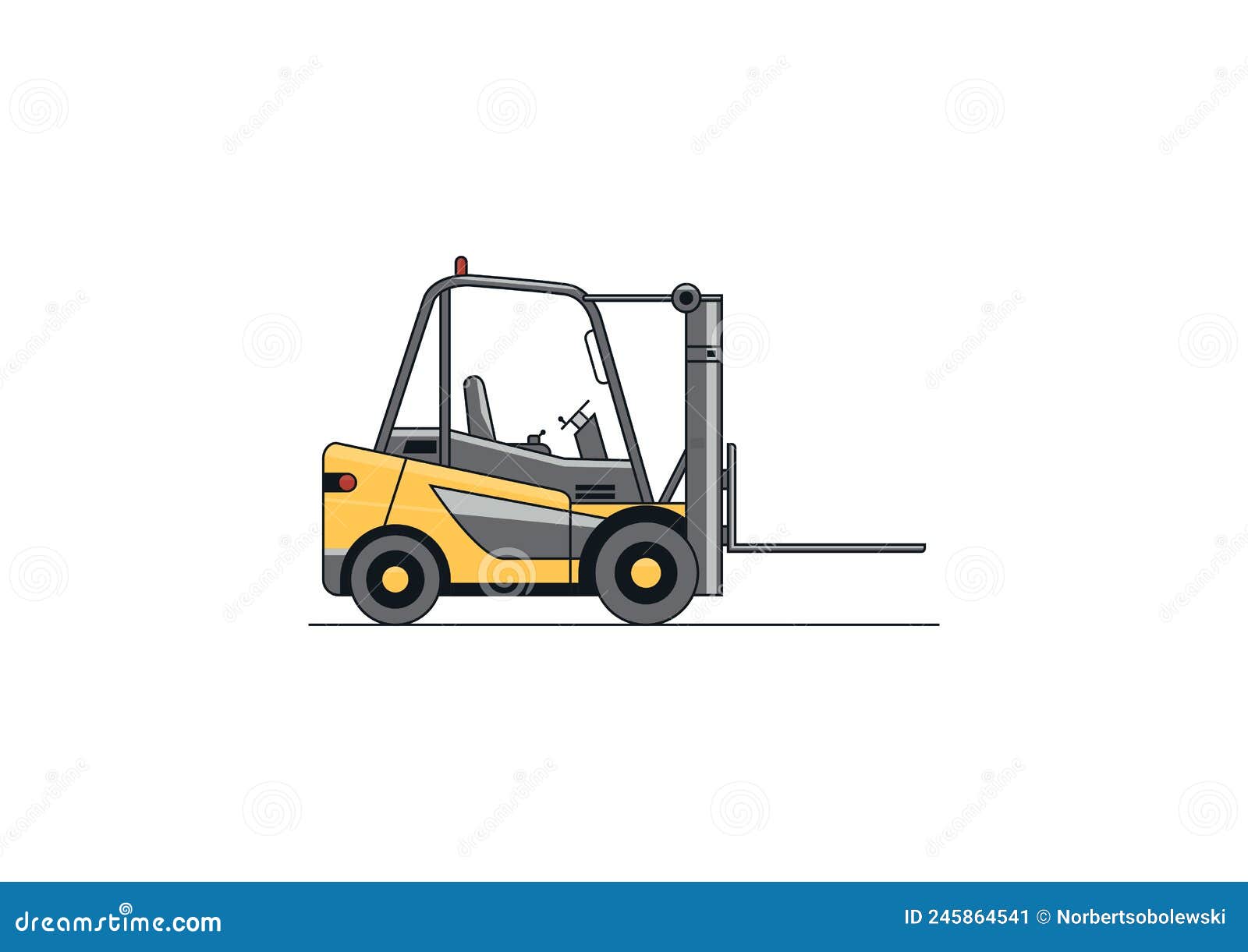 Counterbalance Forklift Ikons. Cartoon Vector | CartoonDealer.com ...