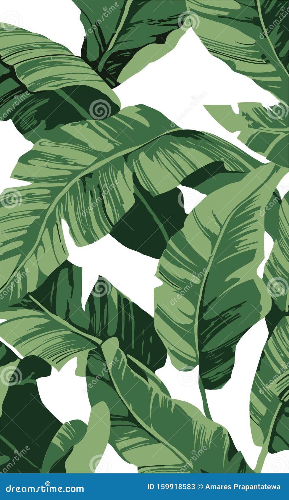 Banana Tree Leaves Template