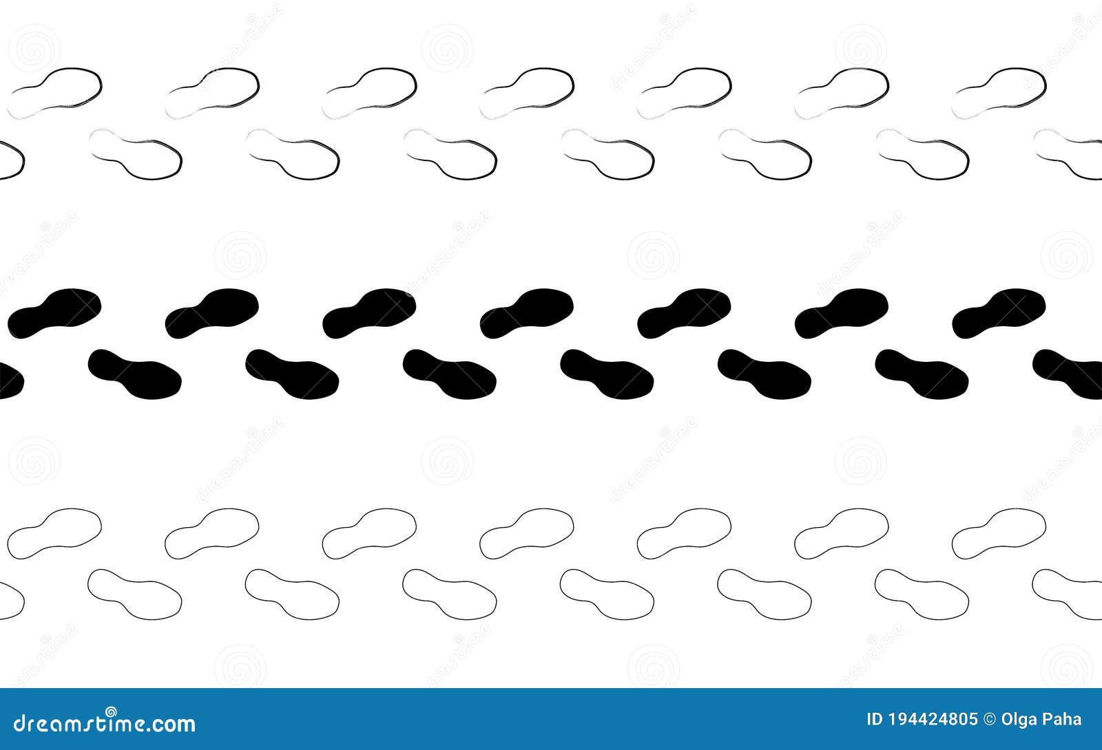 Man Footprints Sneackers Way 3 Stock Vector - Illustration of isolated ...