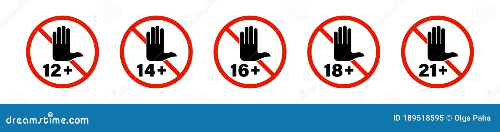 Set age limit 3 stock vector. Illustration of object - 189518595