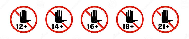 Set age limit 3 stock vector. Illustration of object - 189518595