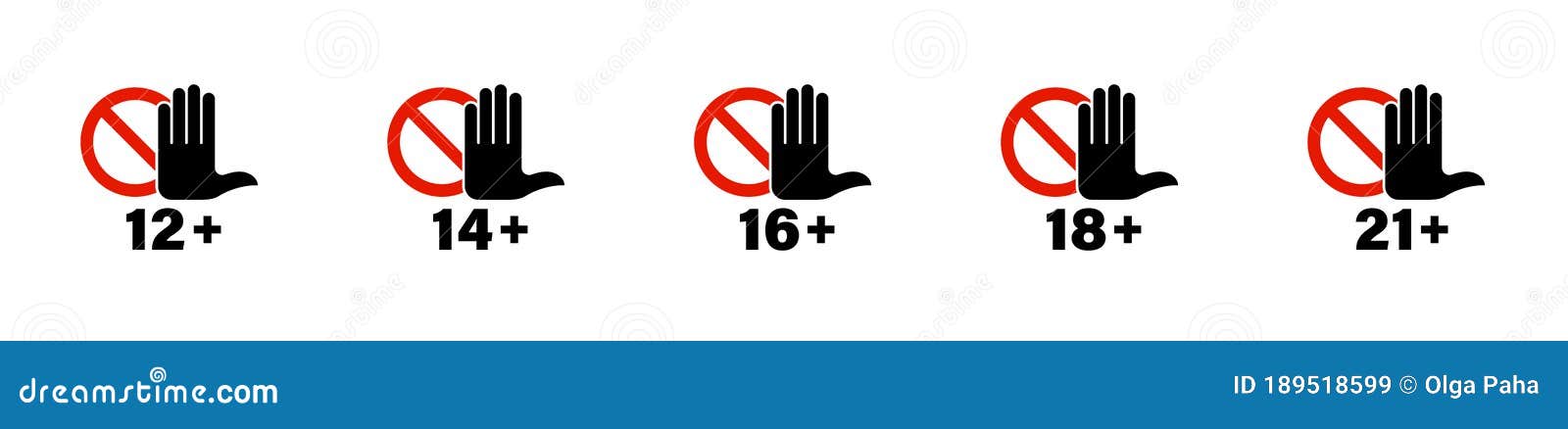 Set age limit 4 stock vector. Illustration of restrictive - 189518599