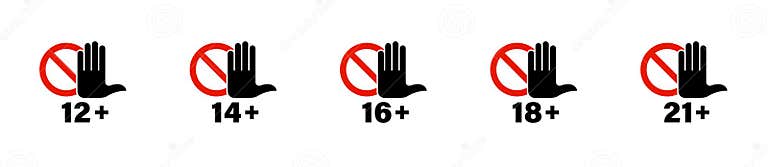 Set age limit 4 stock vector. Illustration of restrictive - 189518599