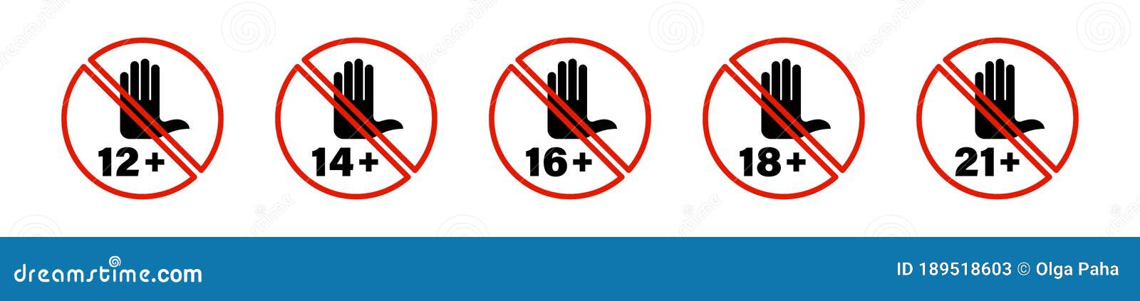 Set age limit stock vector. Illustration of design, human - 189518603