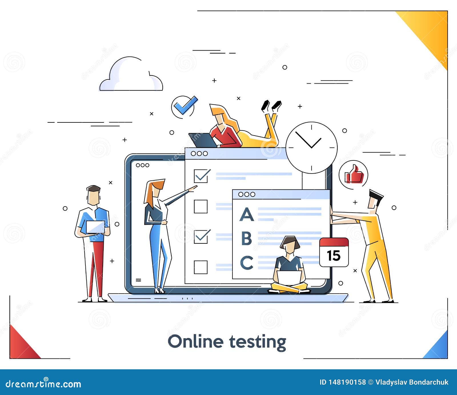 Online Test, Swipe Up And Touchscreen Gesture Icons Set. Vacancy Sign ...