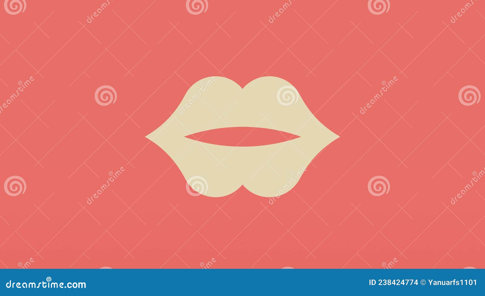 Flat Lips Logo Template Vector Stock Vector - Illustration of icon ...
