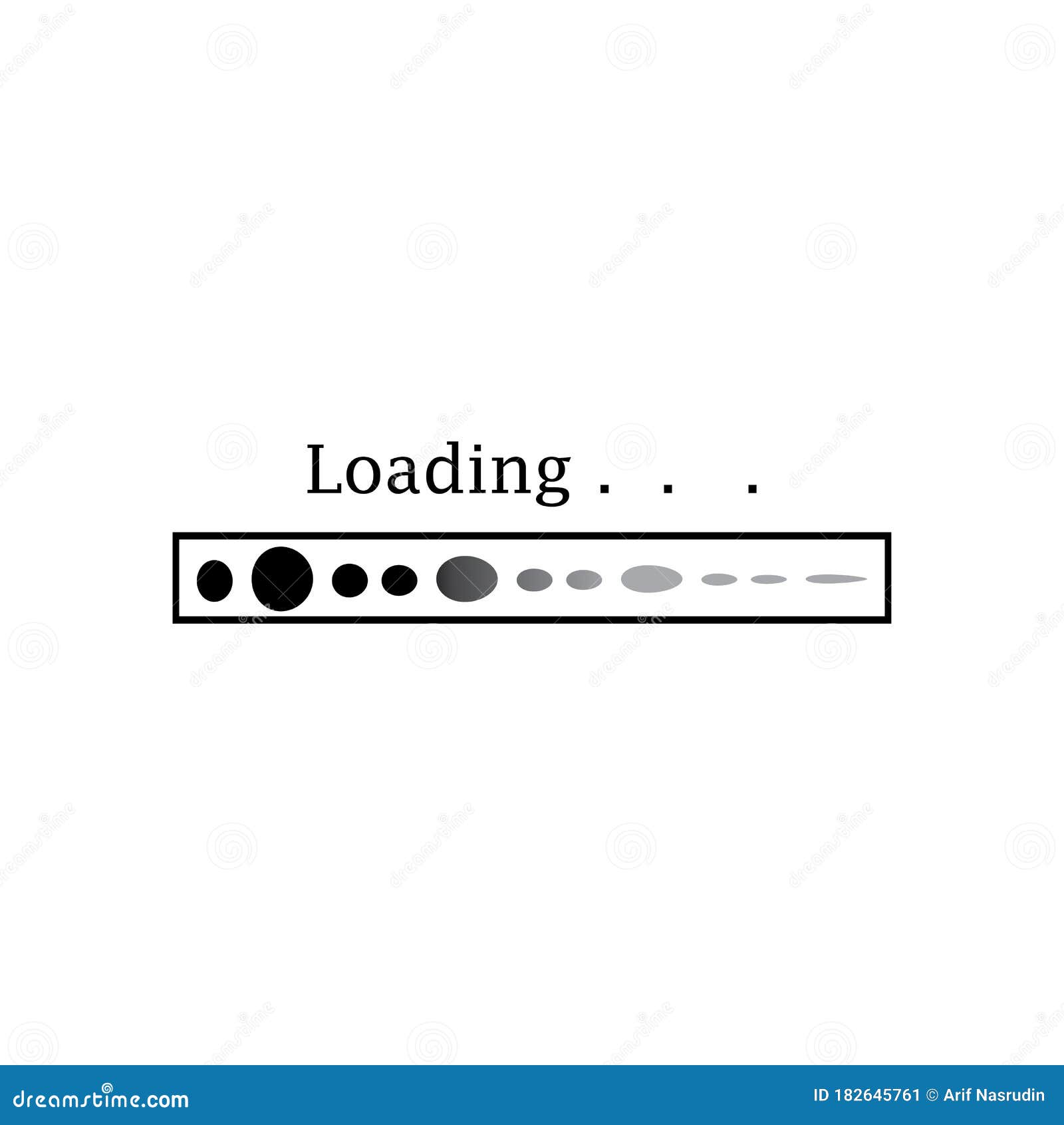 Flat Loading Bar Website Template Buffering Waiting Indicator Icons ...