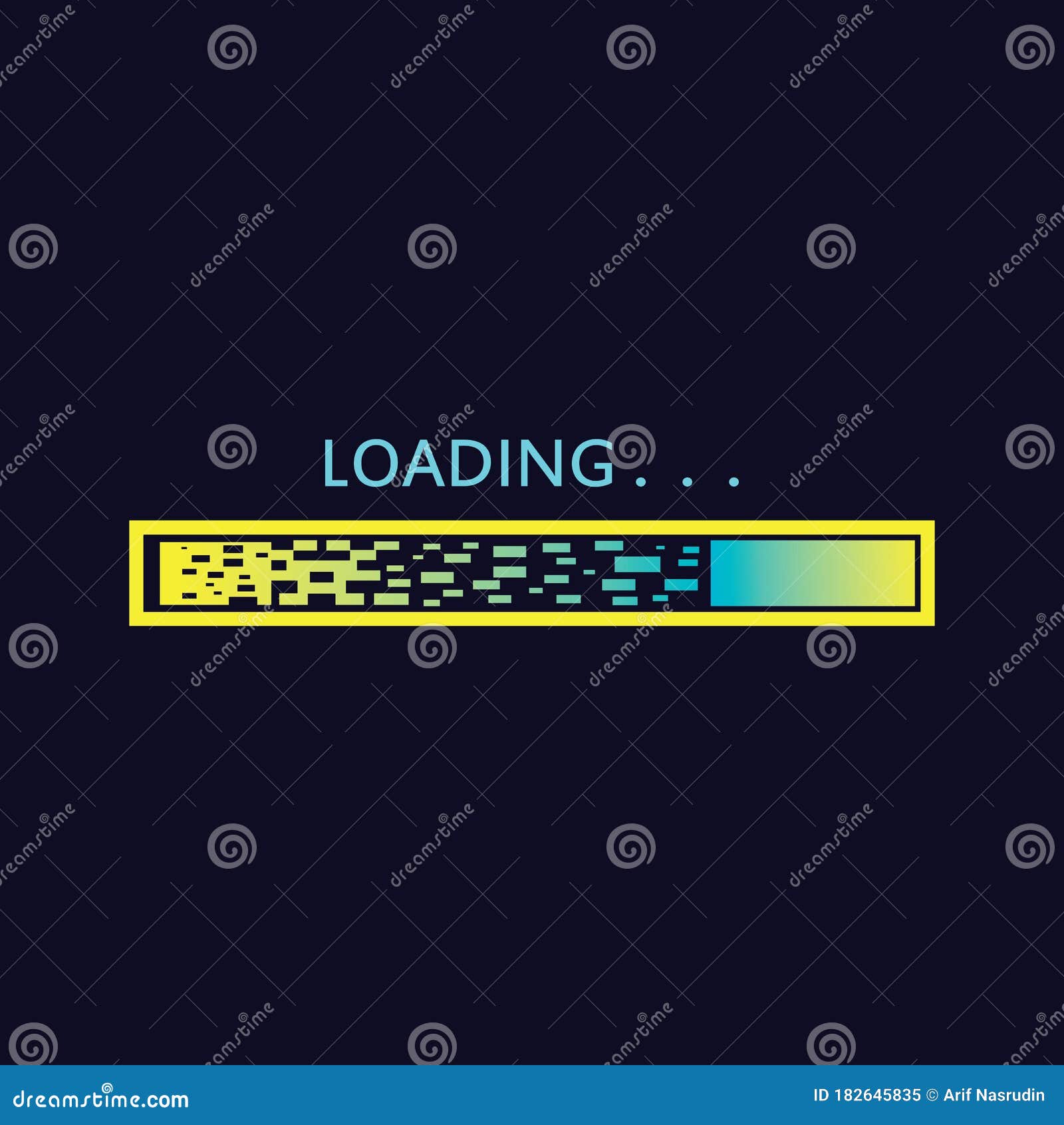 Flat Loading Logo Indicator Template Isolated Background Vector ...