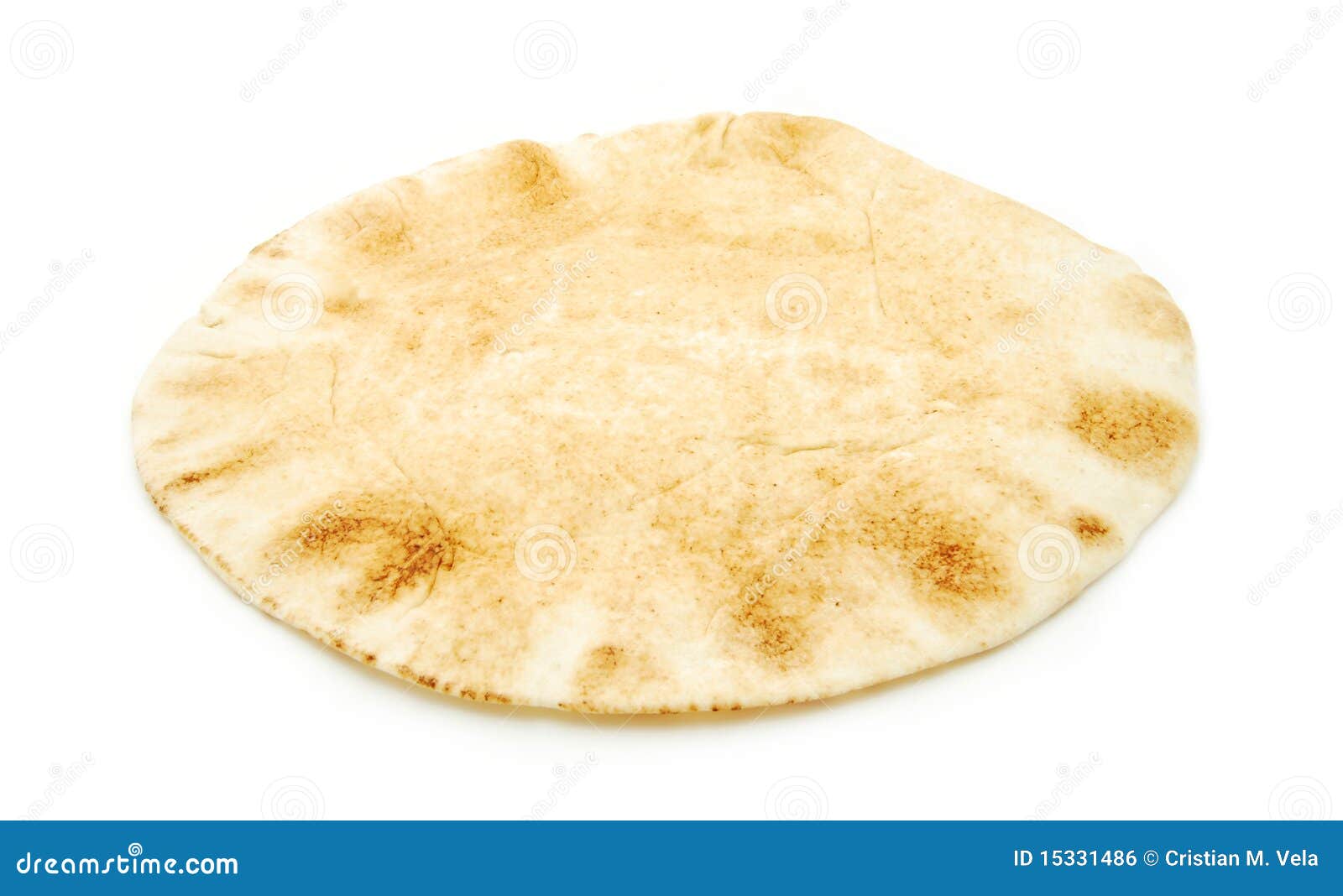 Flat loaf of bread stock photo. Image of pastry, baked - 15331486