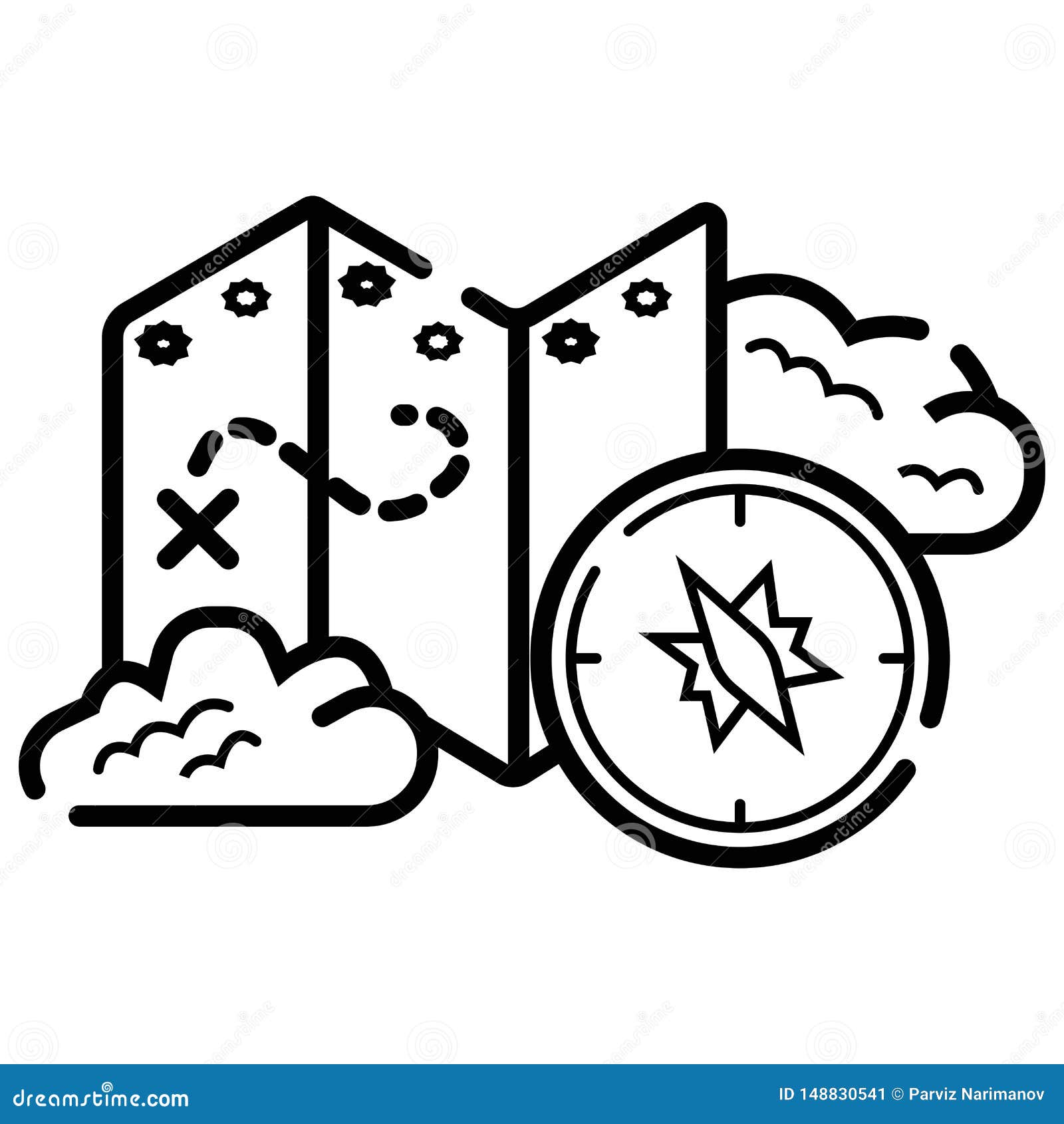 Flat Location Icon, Map Icon. Vector Map With Label Icon. Map With A ...